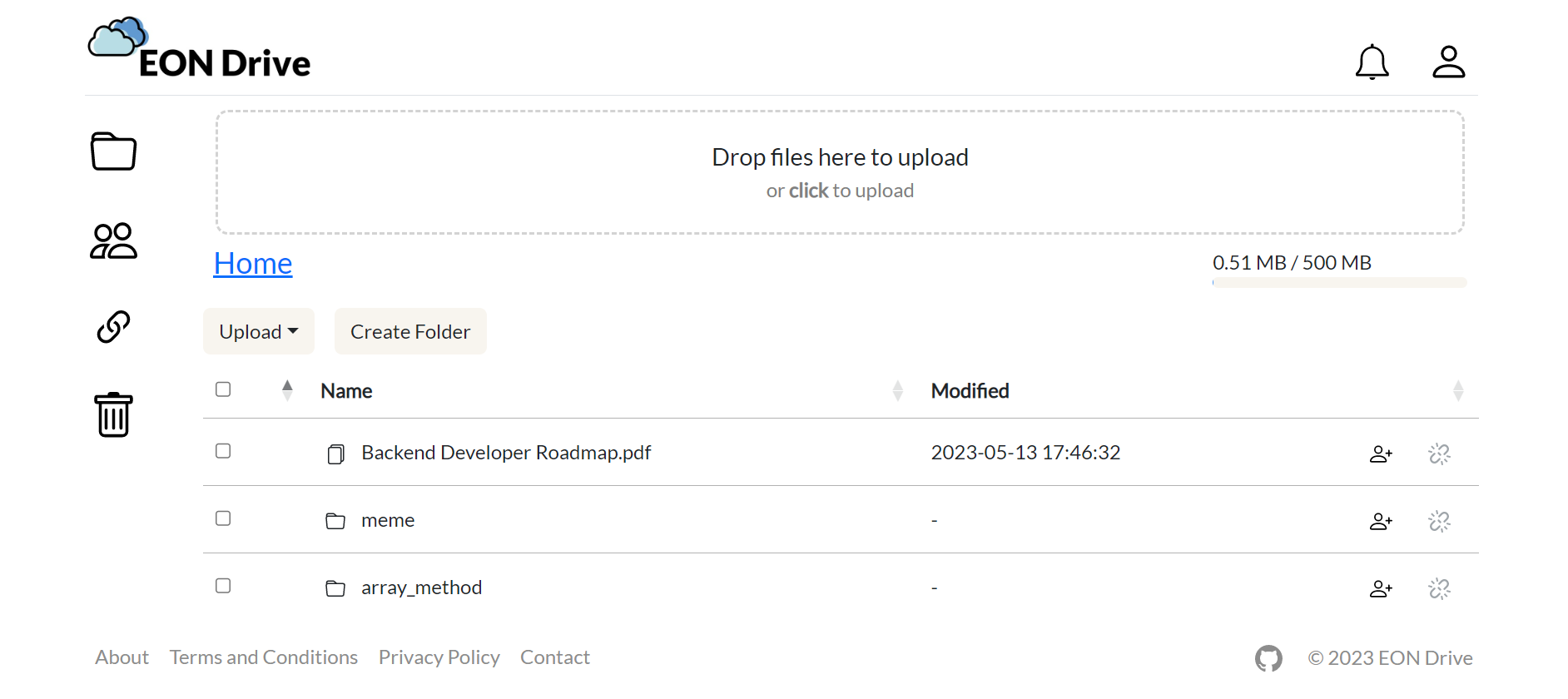 GitHub - wwwxxch/eon-drive: A personal cloud storage website